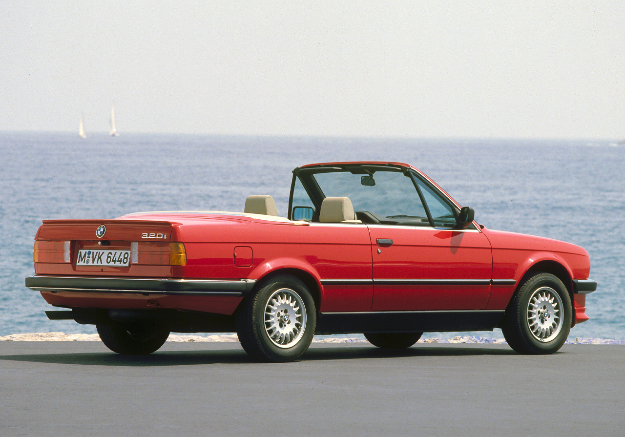 bmw e30 red convertible